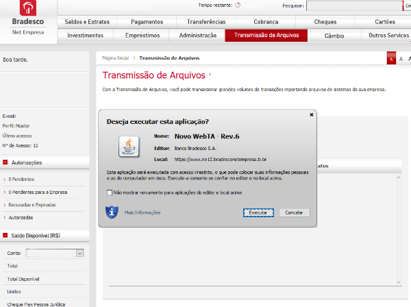 Enviar uma remessa para o Bradesco – Activesoft